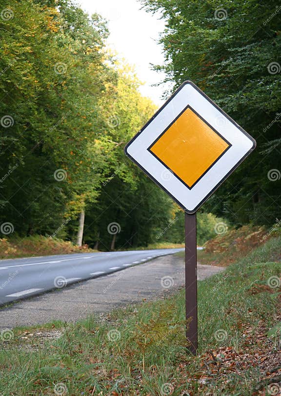 Main road sign stock image. Image of driveway, asphalt - 6622381