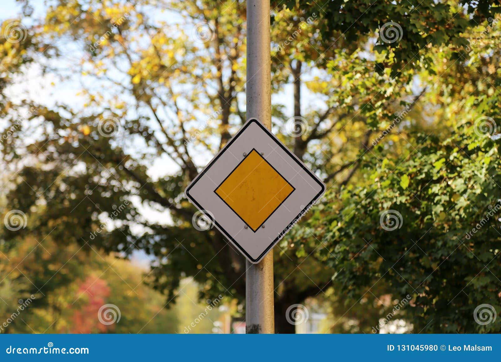 The Main Road. Road Sign at the Post. Stock Photo - Image of blue, main ...