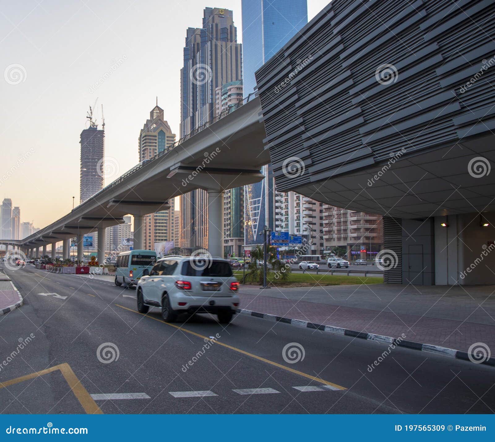 Main Road of UAE, Shaikh Zayed Road, Dubai Editorial Stock Image ...