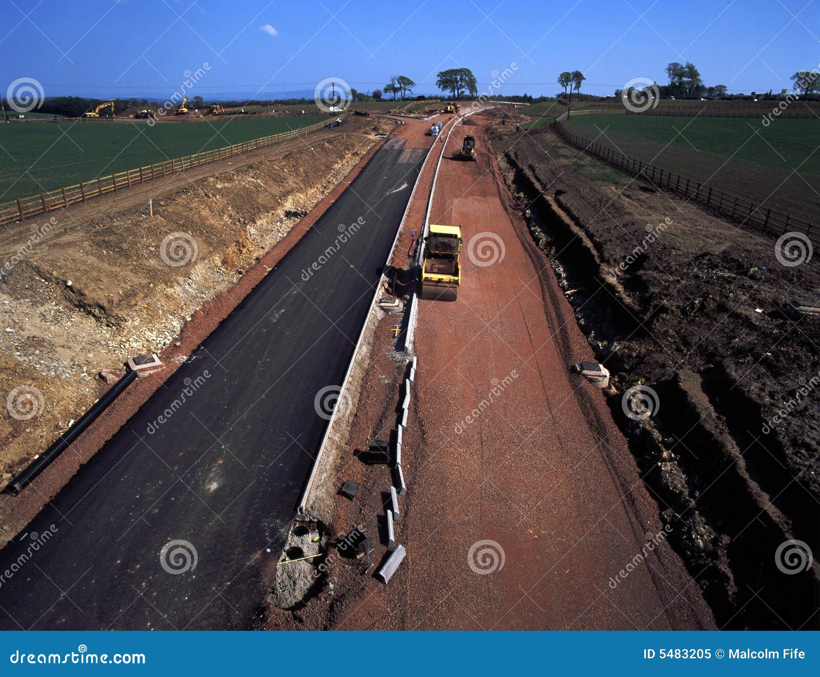 Main Road Under Construction Stock Image - Image of infrastructure ...