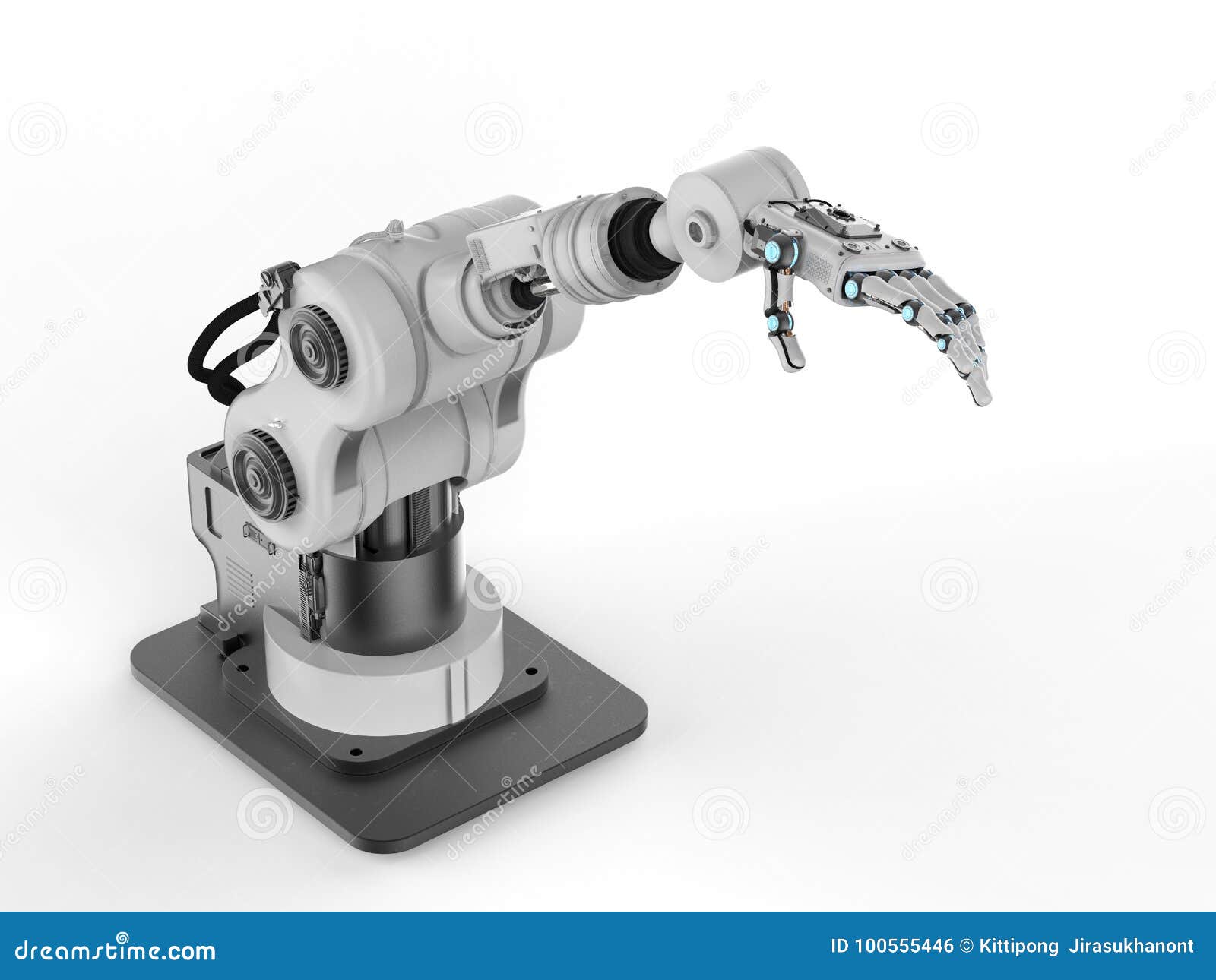 Main Robotique Avec Des Doigts Illustration Stock - Illustration du ...