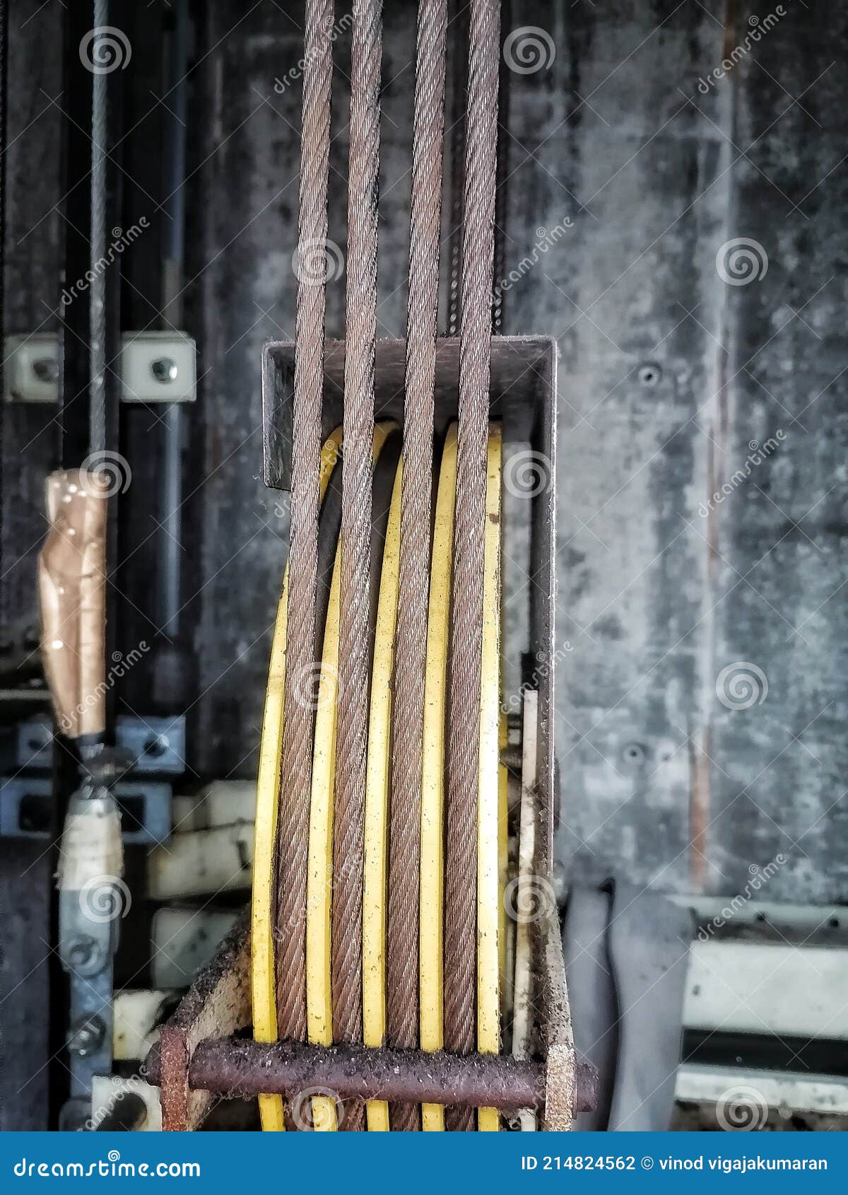 Main Rusted Suspension Rope with Sheave Stock Photo - Image of rusted ...