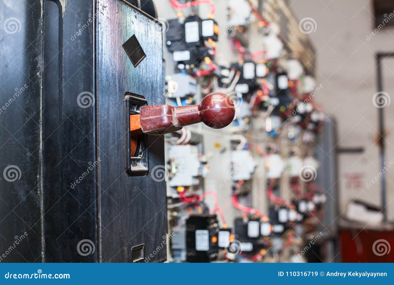 Main Safety Isolator Switch is on Shield, Industrial Electric Panel ...