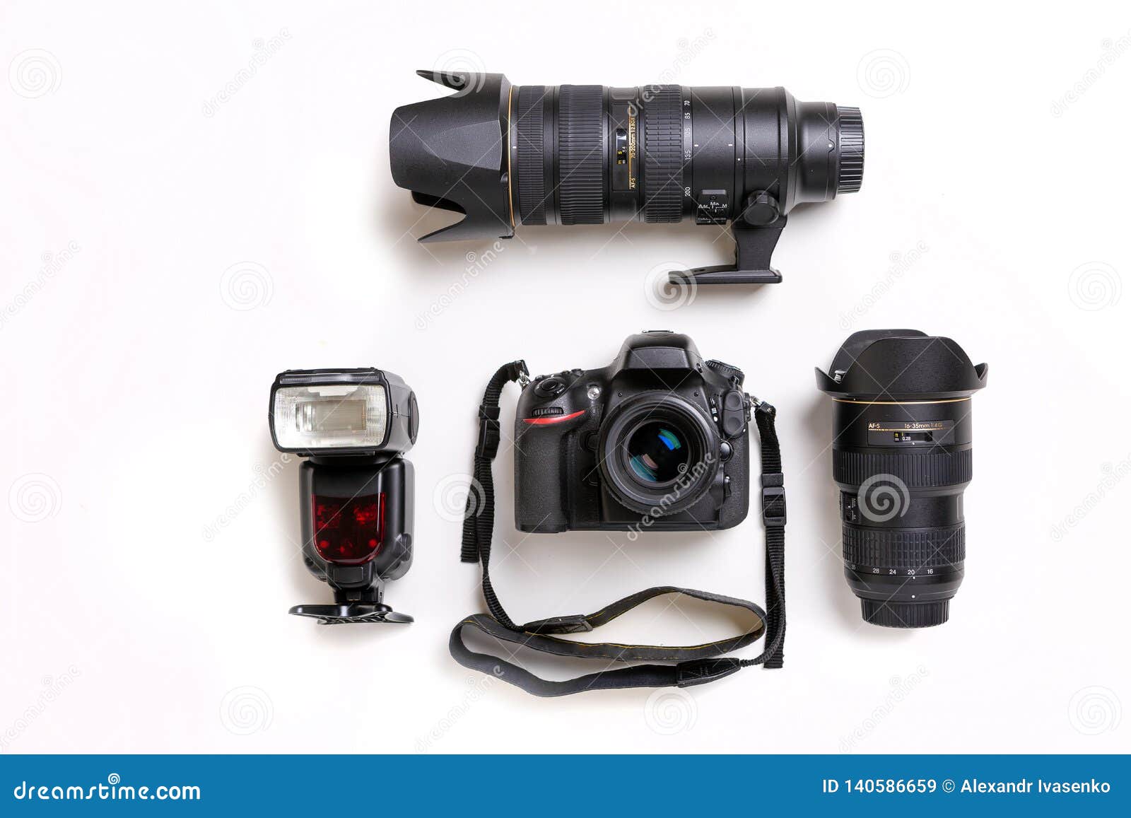 The Main Set of Equipment of the Modern Photographer Stock Image ...