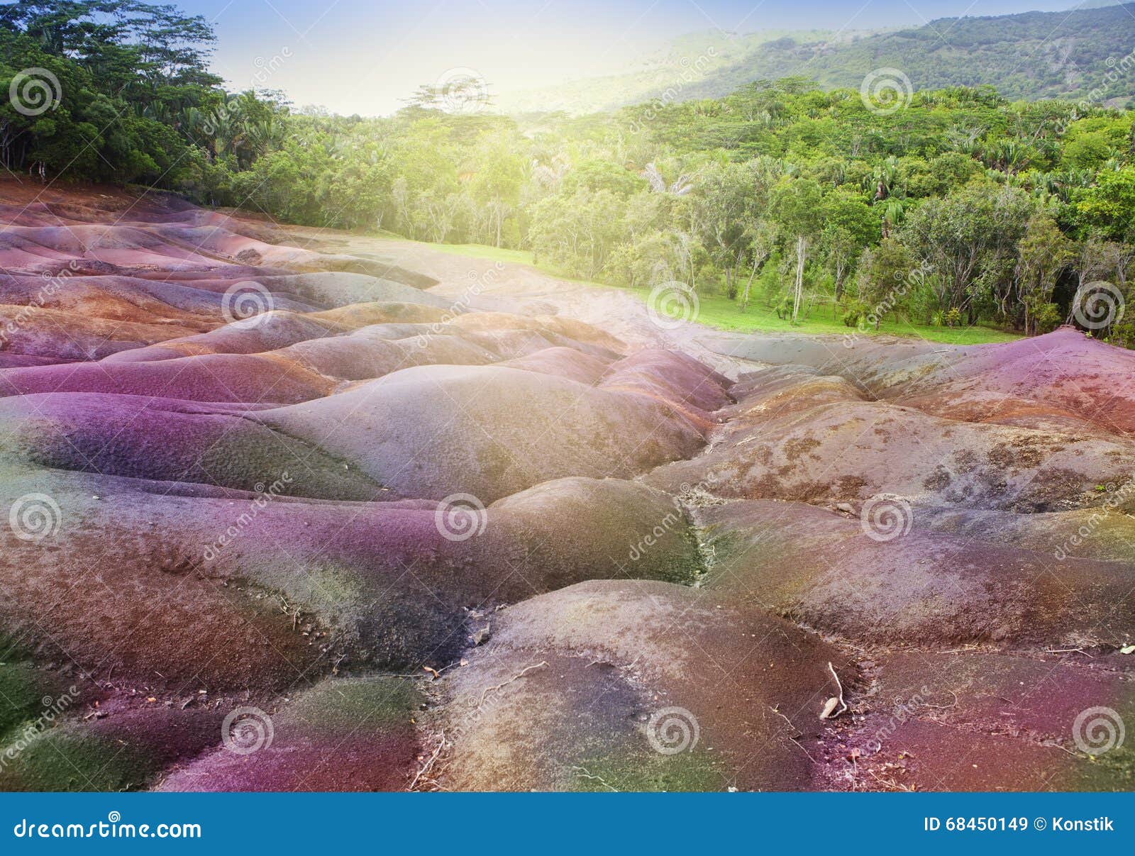 Main Sight of Mauritius- Chamarel- Seven Color Lands Stock Image ...