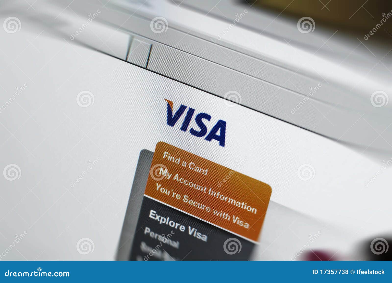 Main Site of Visa.com Computer Display Editorial Stock Photo - Image of ...