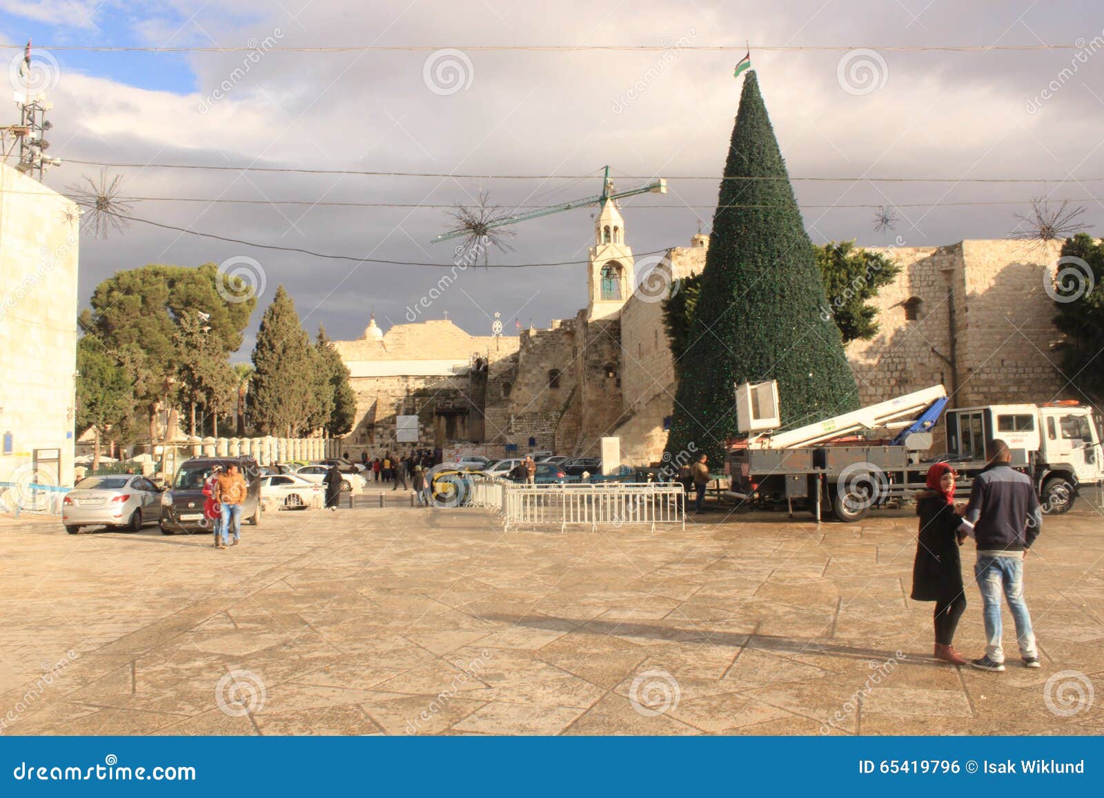 Main Square in Bethlehem, Palestine Editorial Photo - Image of cabs ...