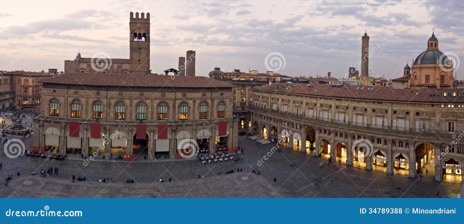 Main square - bologna stock photo. Image of maggiore - 34789388