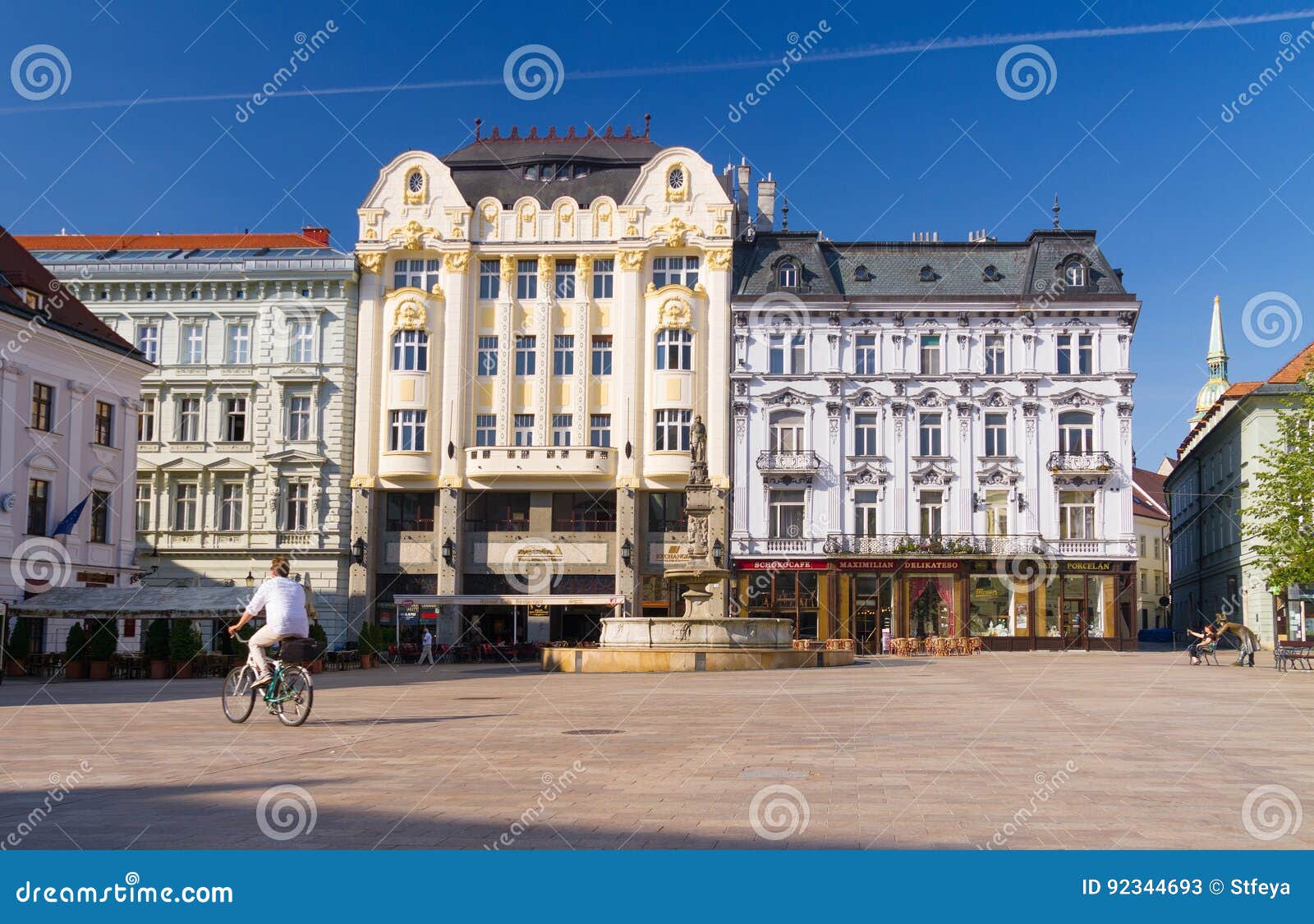 The Main Square in Bratislava Historical Centre Editorial Stock Photo ...