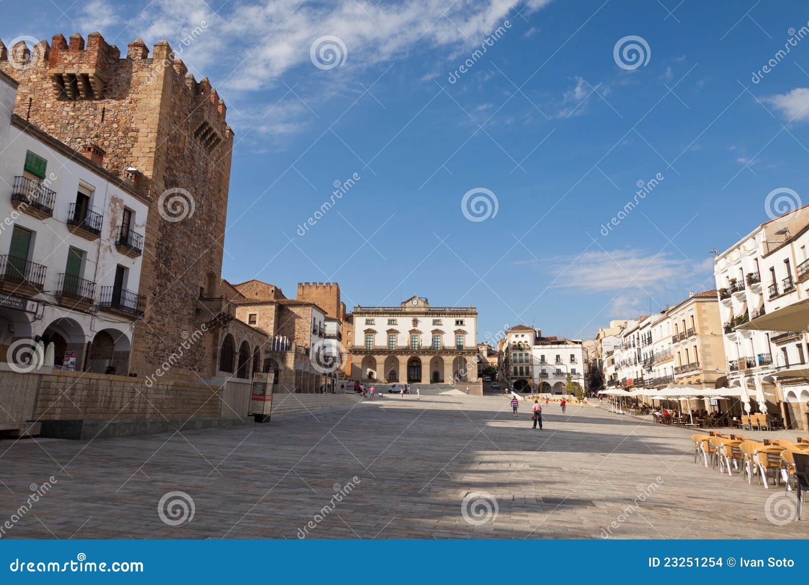 Main Square of Caceres, Spain Editorial Stock Image - Image of building ...
