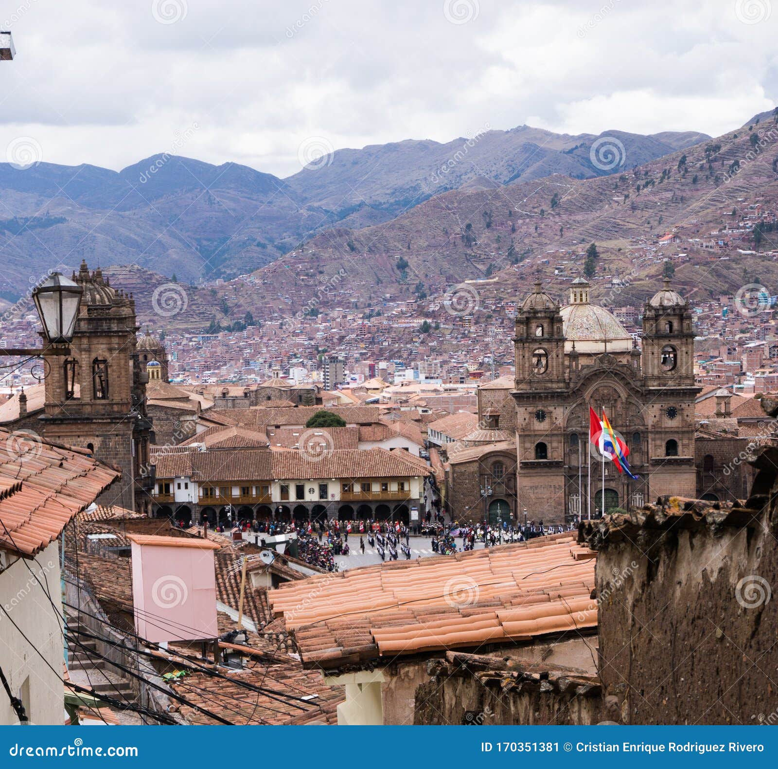 Main Square of Cusco in Peru Stock Image - Image of conquest, religion ...