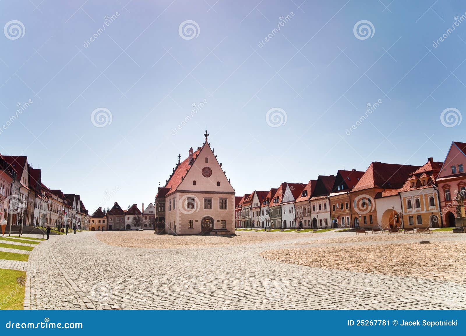 Main Square of European Old Town Stock Image - Image of scene ...