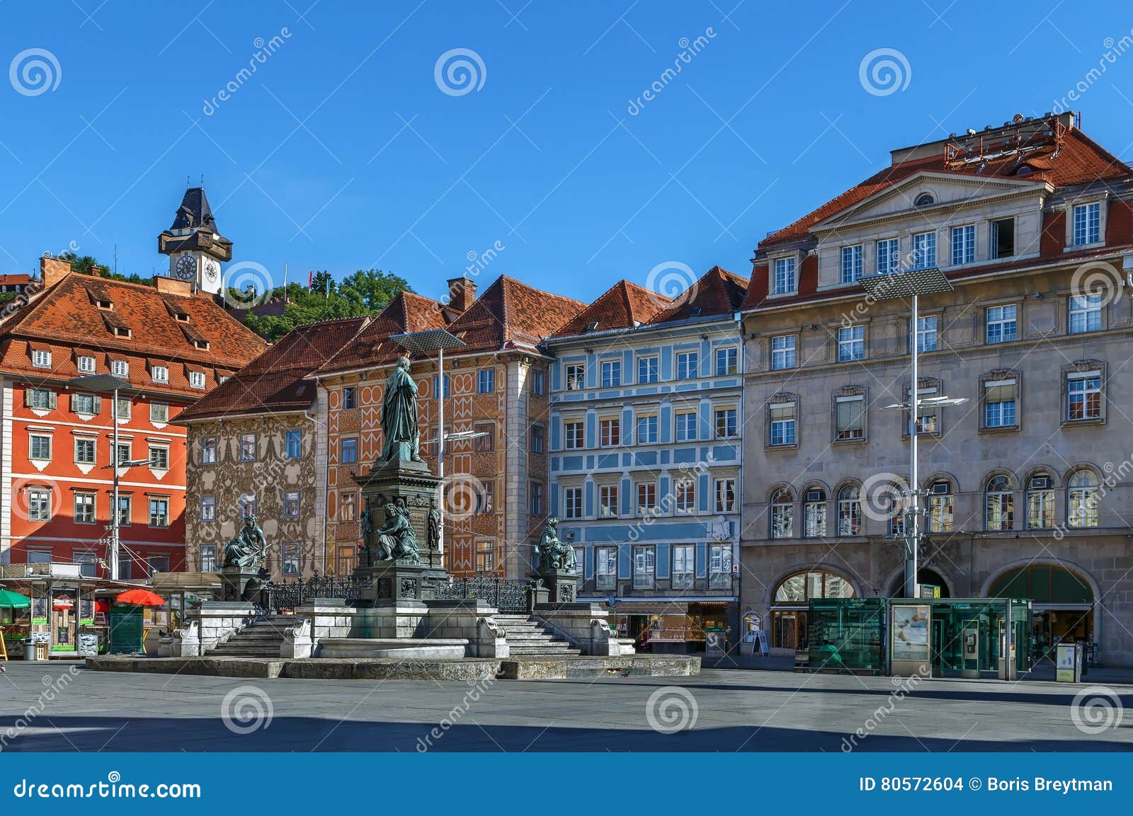 Main square, Graz, Austria editorial stock image. Image of architecture ...