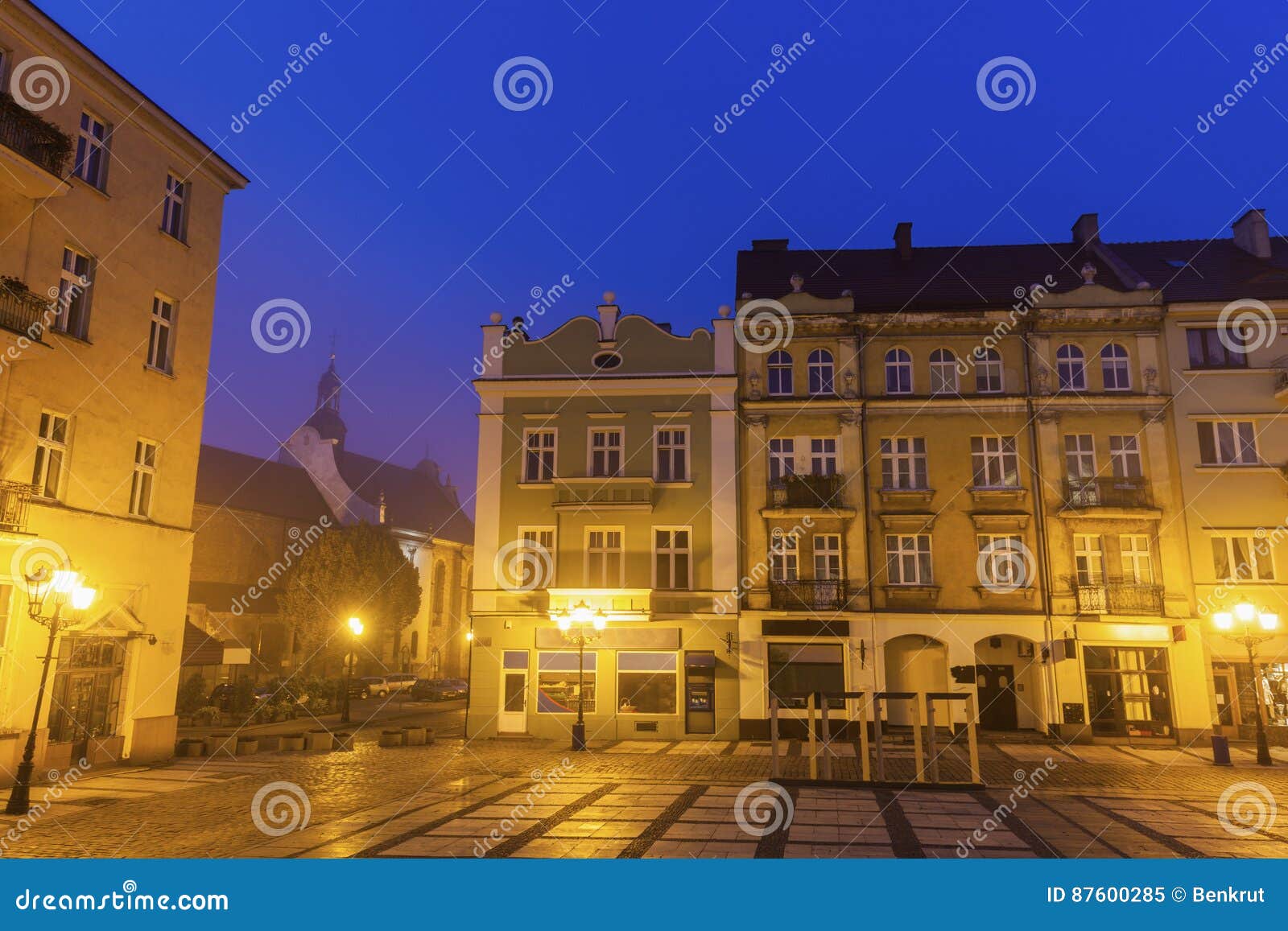 Main Square of Kalisz stock image. Image of city, blue - 87600285