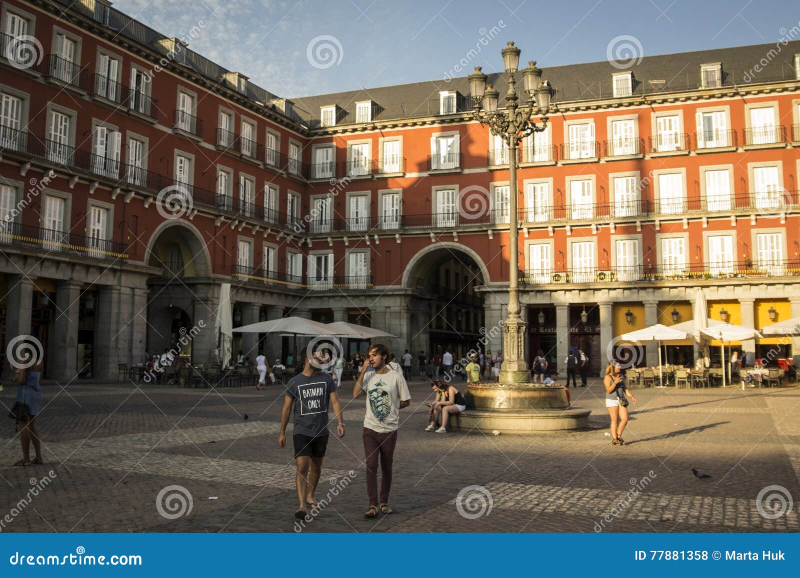 Main Square in Madrid in the Summer Editorial Stock Photo - Image of ...