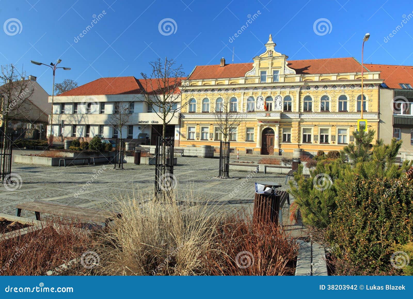 Main square in Milevsko stock photo. Image of square - 38203942