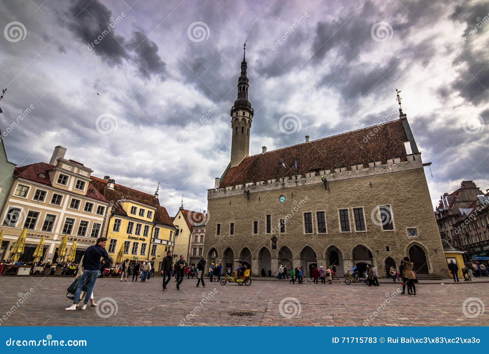 Main Square of the Old Town of Talinn, Estonia Editorial Stock Photo ...