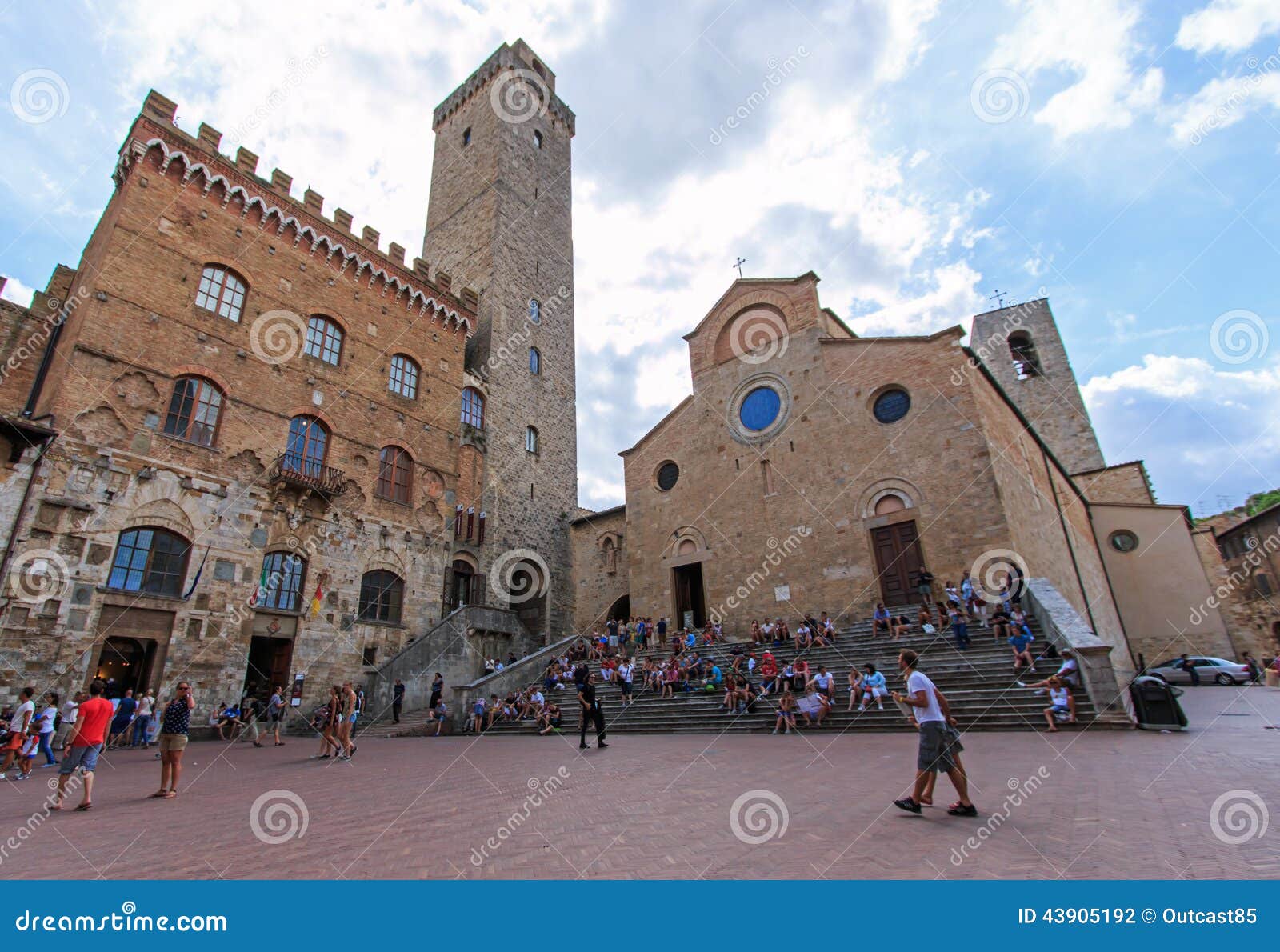 Main Square of San Gimignano - Tuscany Editorial Photography - Image of ...