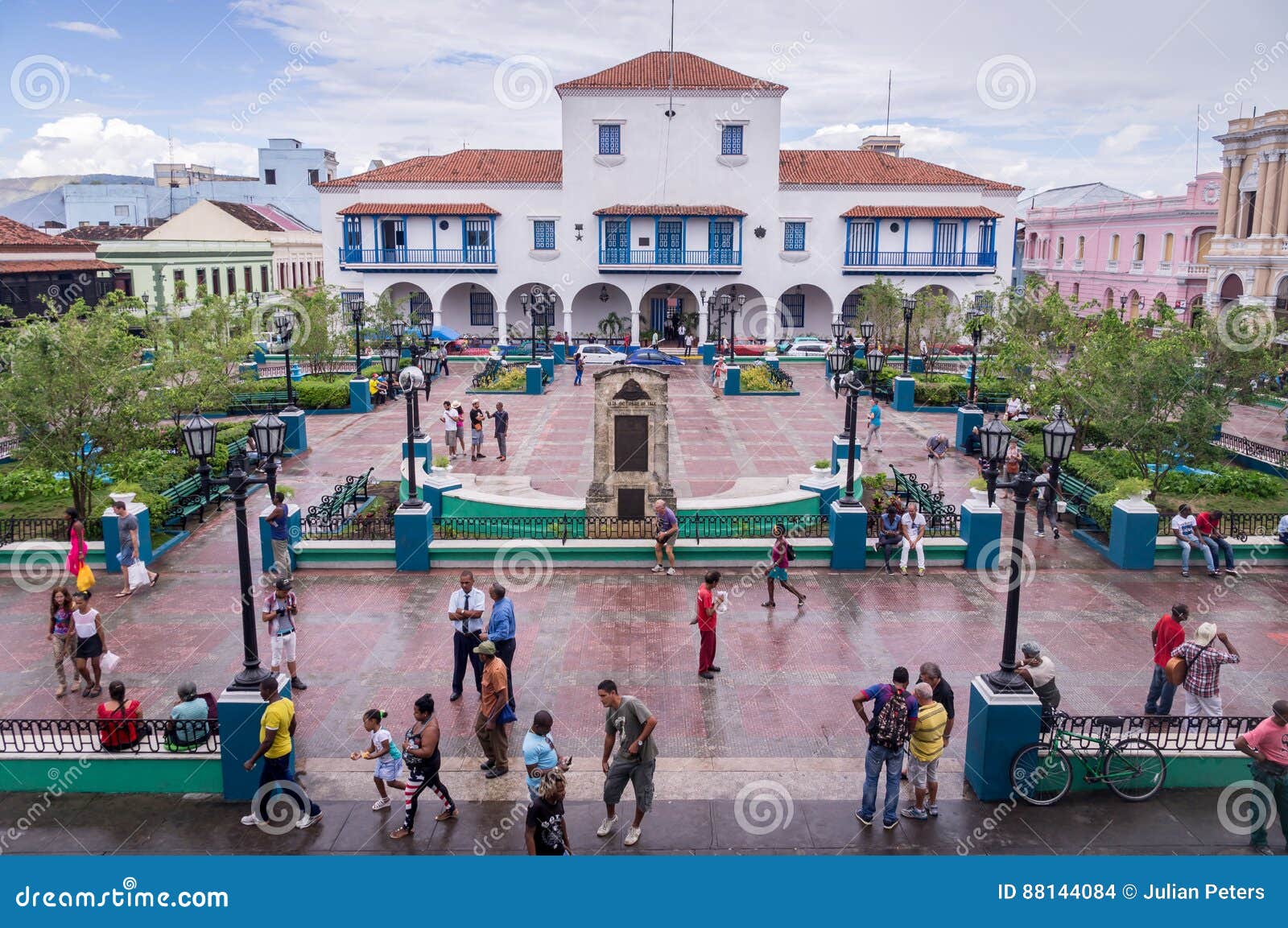 Main Square in Santiago De Cuba Editorial Stock Image - Image of area ...
