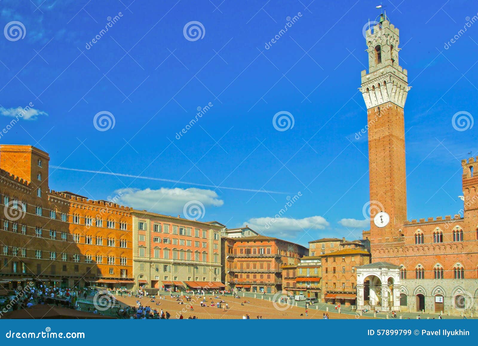 The main square of Siena. stock image. Image of european - 57899799