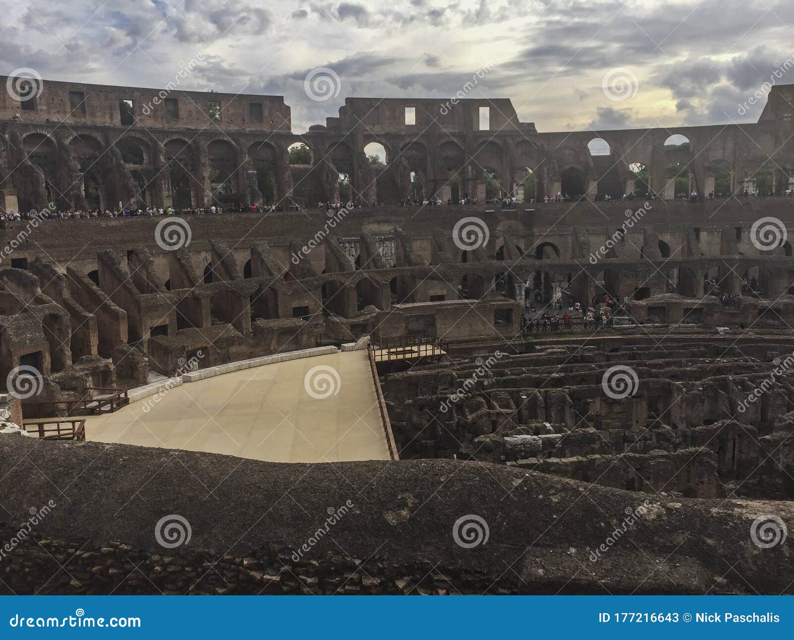 Main Stage Arena Inside of Colosseum in Rome - Italy Stock Image ...