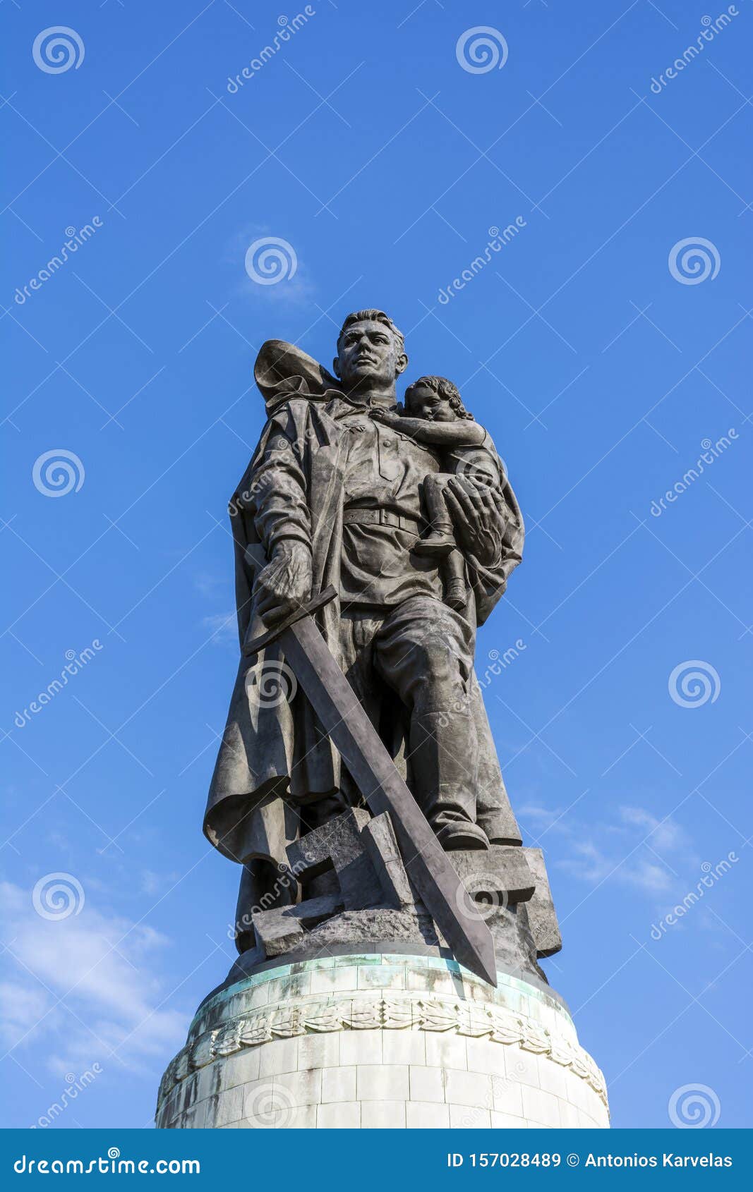 The Main Statue in the Soviet War Memorial - Treptower Park. Berlin ...