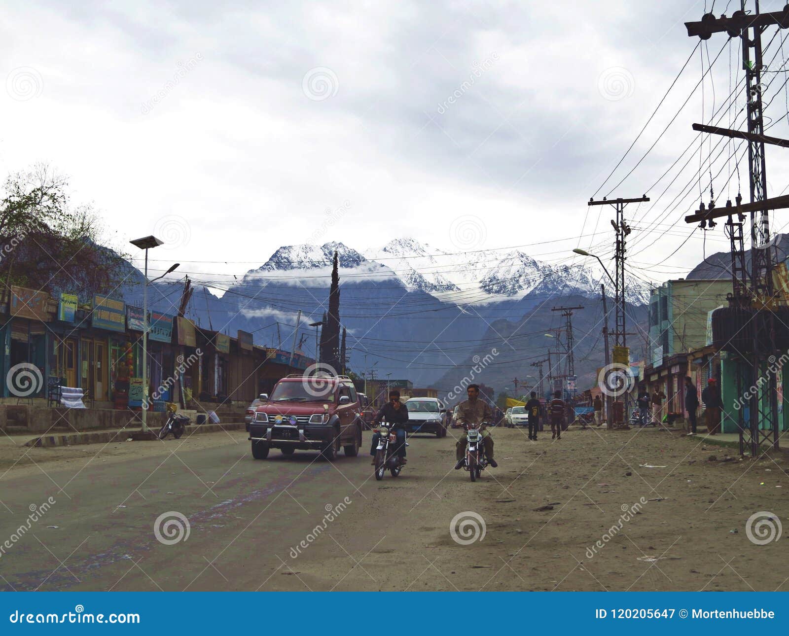 Main Street of Gilgit, District Capital of Gilgit-Baltistan, Pakistan ...
