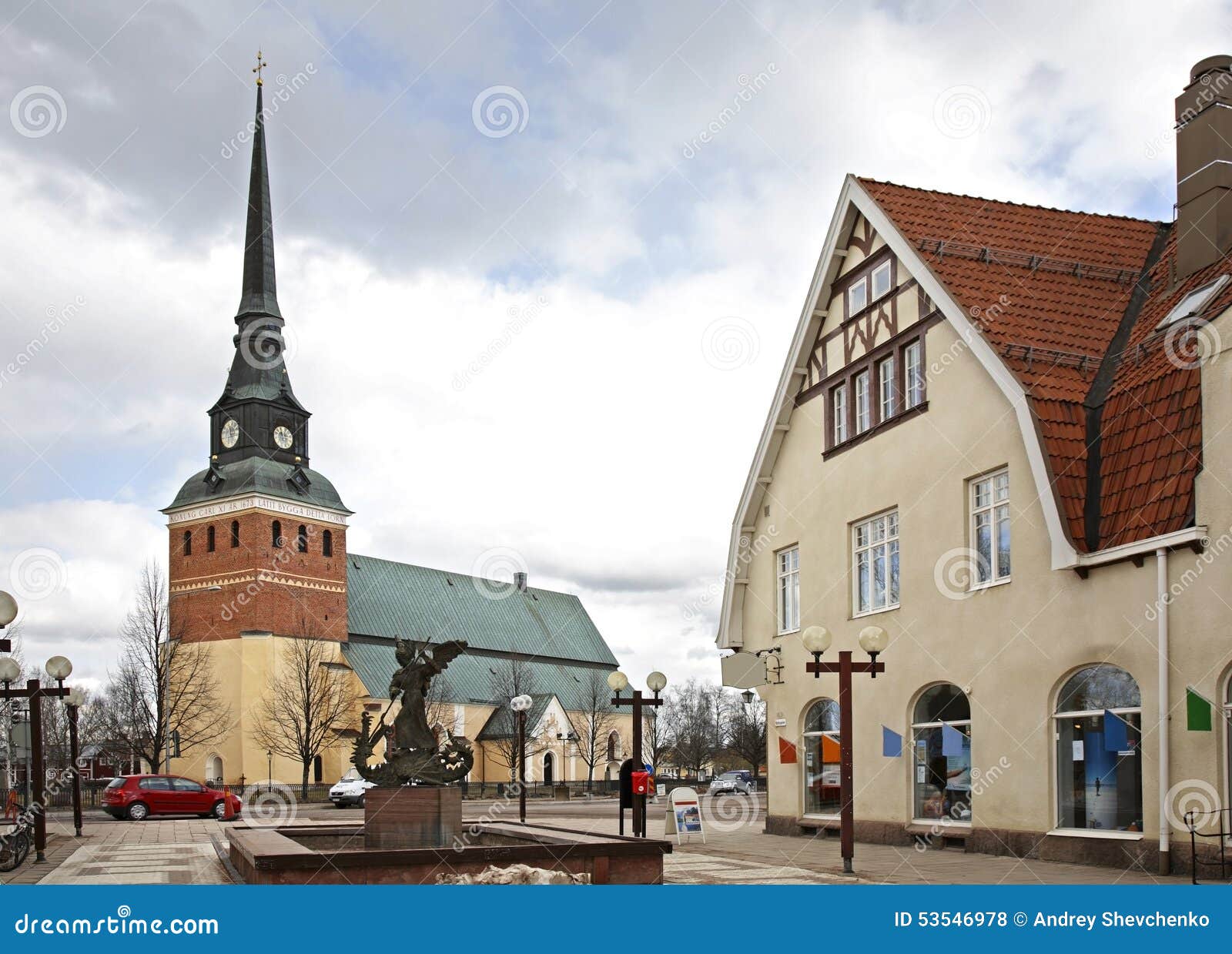 Main Street in Mora. Sweden Editorial Stock Photo - Image of dalarna ...
