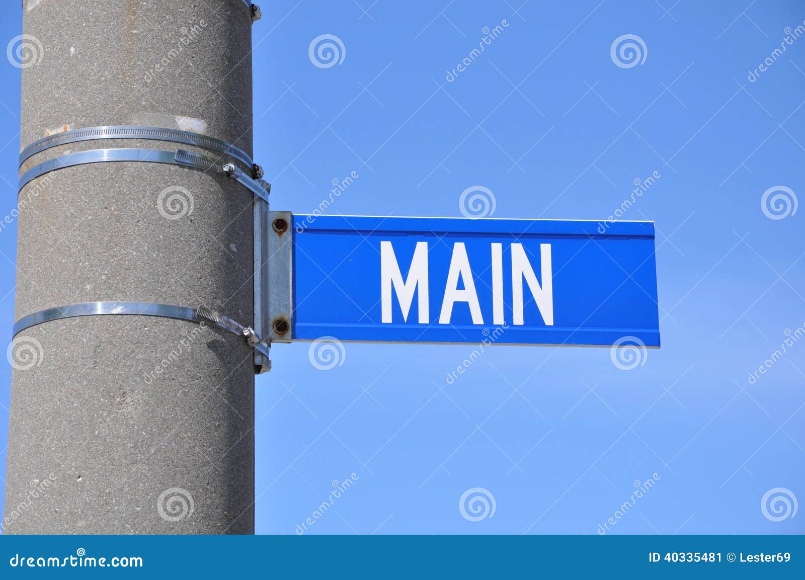 Main street sign stock image. Image of attention, concrete - 40335481