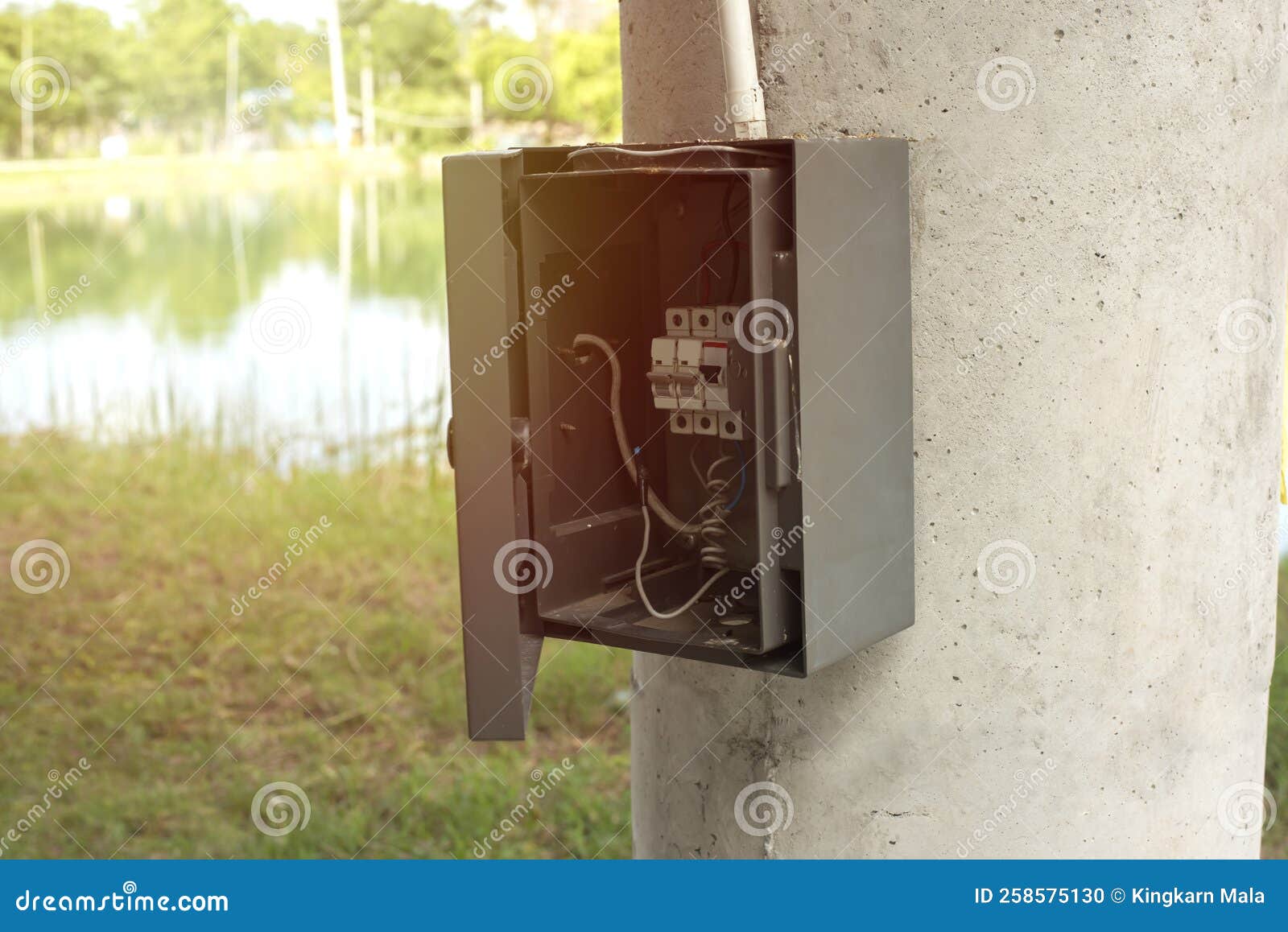 The Main Switch or Chairman Switch in a Gray Iron Box, it Looks Old and ...