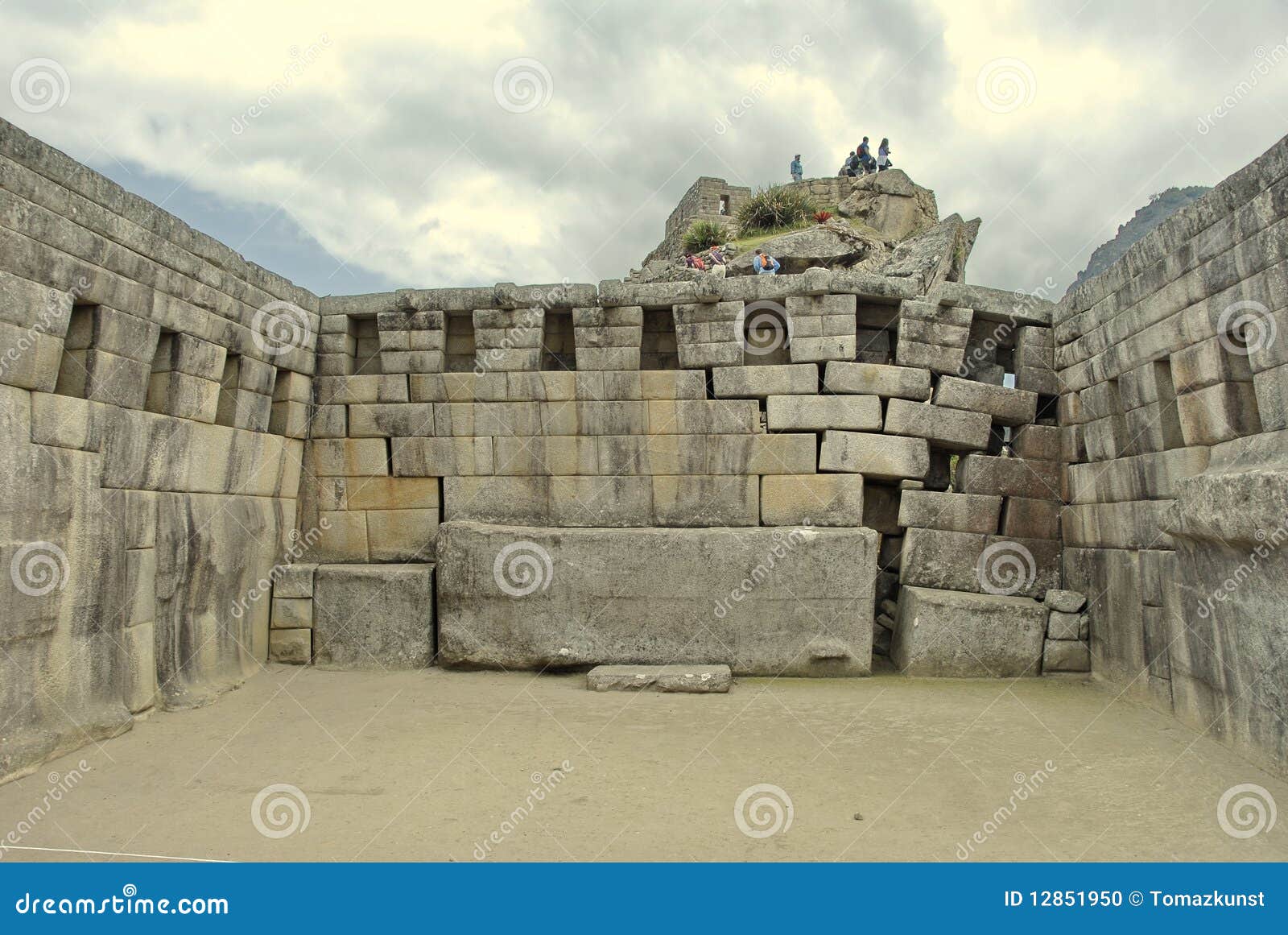 Main Temple on Machu Picchu Stock Photo - Image of archeological ...