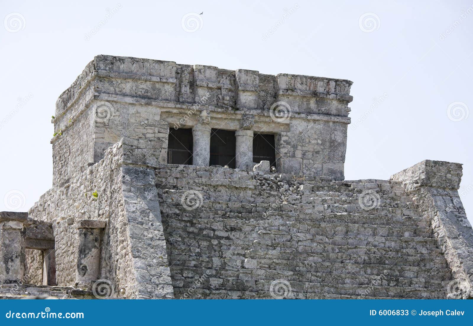 Main temple at Tulum stock image. Image of ruin, worship - 6006833