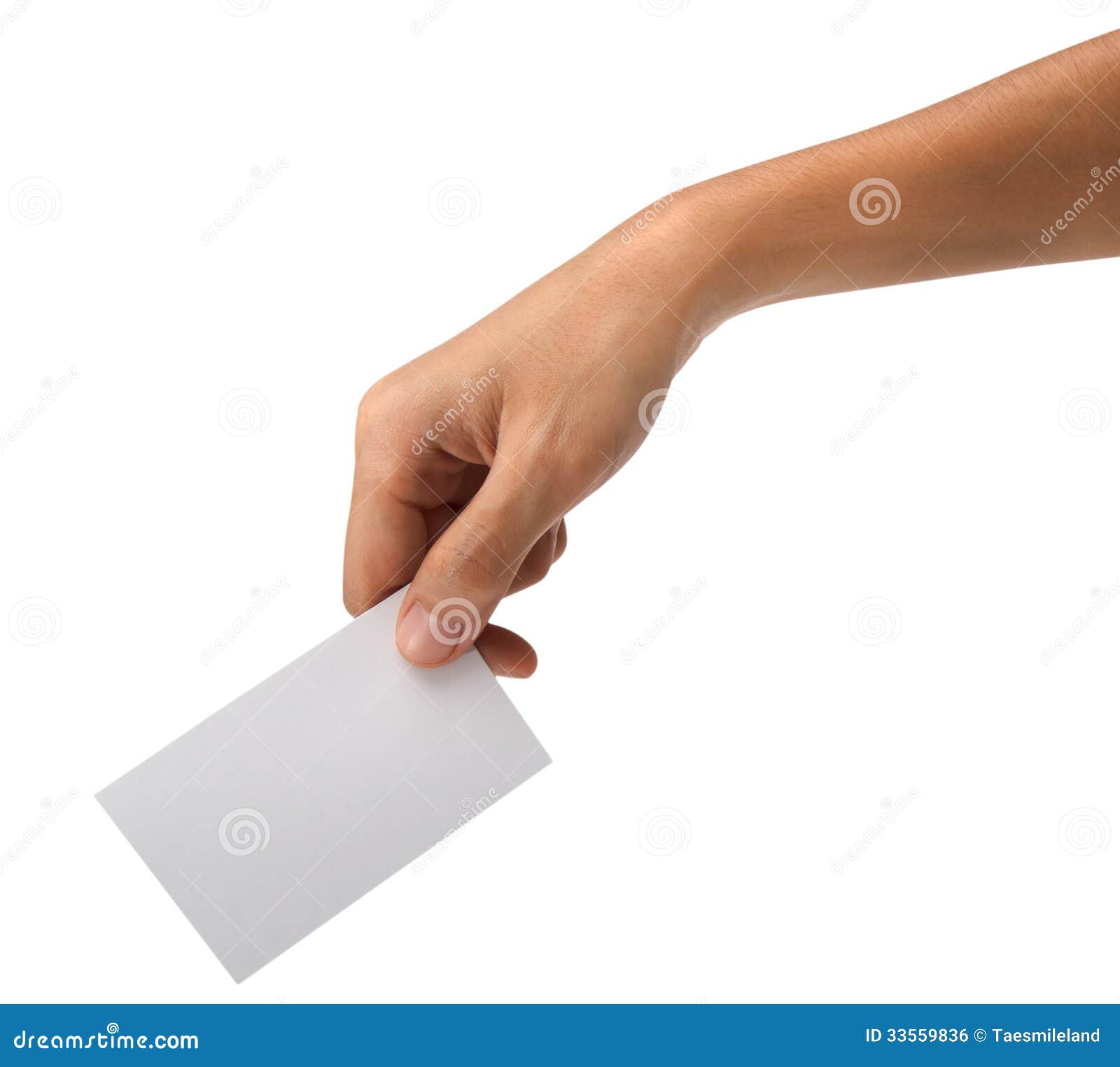 Main Tenant Le Papier Blanc Photo stock - Image of lettre, bras: 33559836