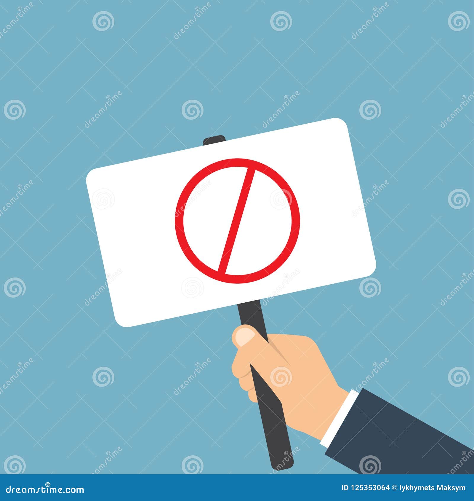 Main Tenant Le Signe Rouge D'interdiction Illustration de Vecteur ...