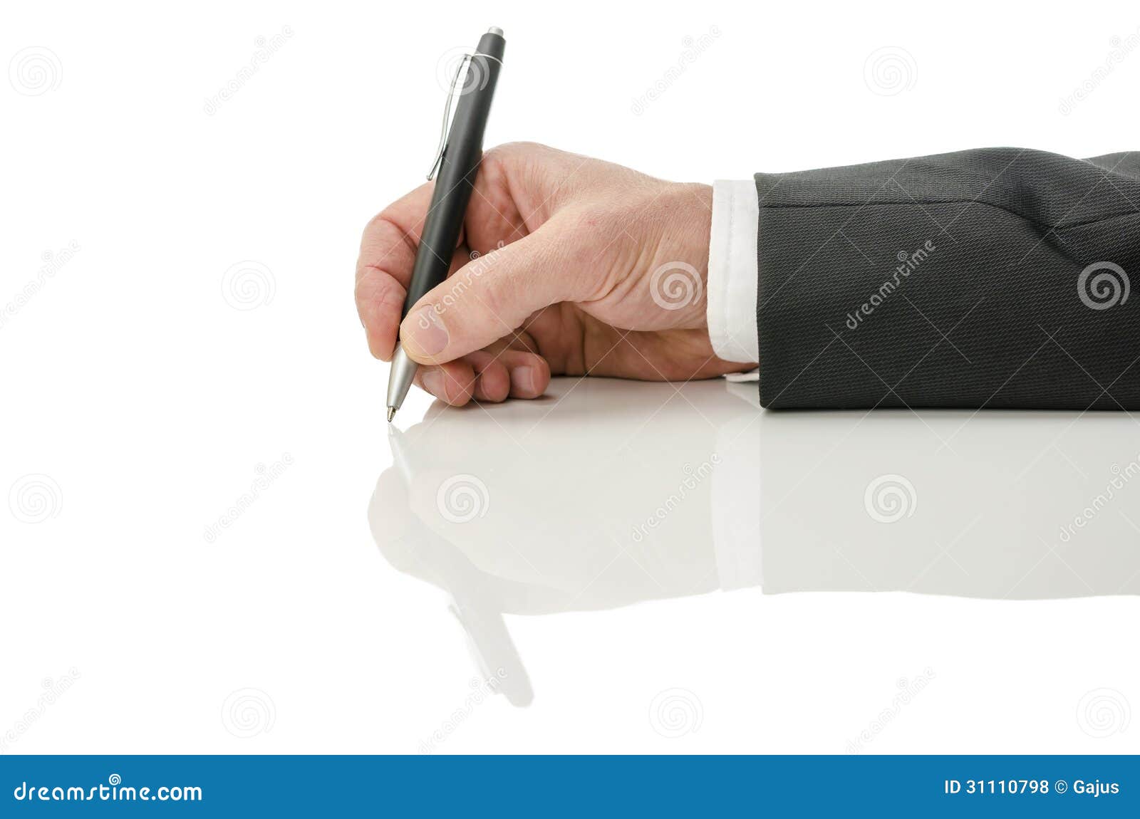 Main tenant un stylo photo stock. Image du fond, isolement - 31110798