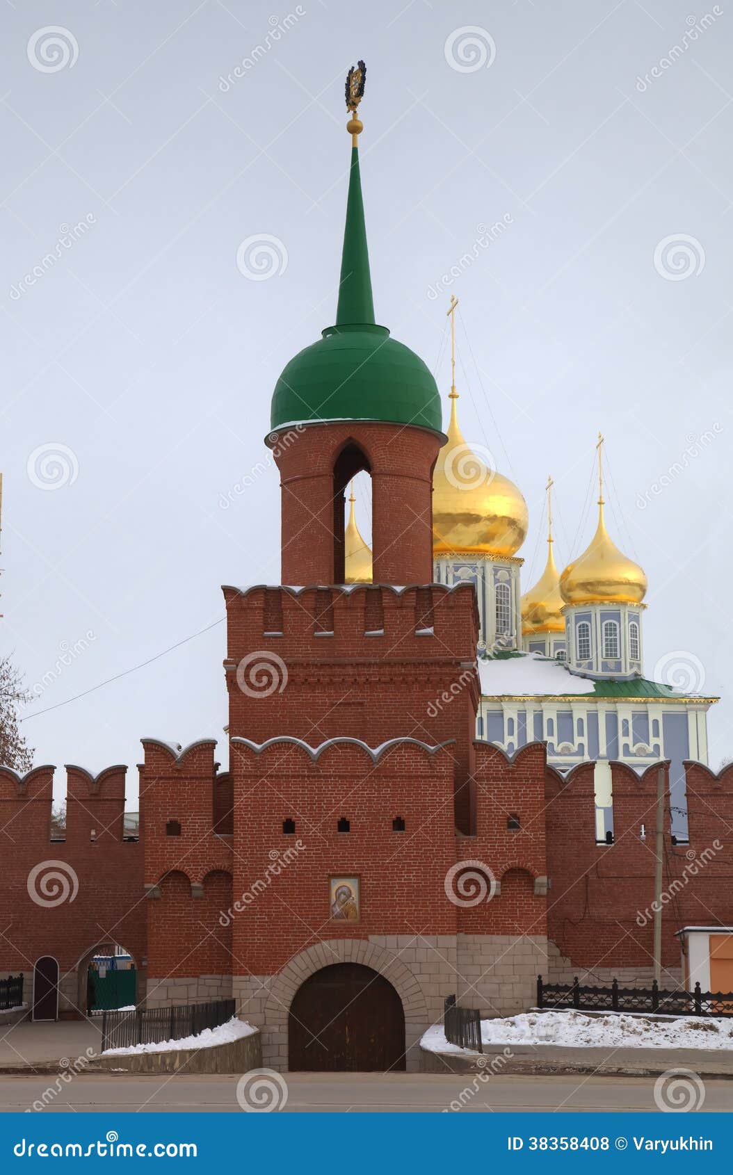 Main Tower and Entrance of Kremlin. Stock Photo - Image of frost ...