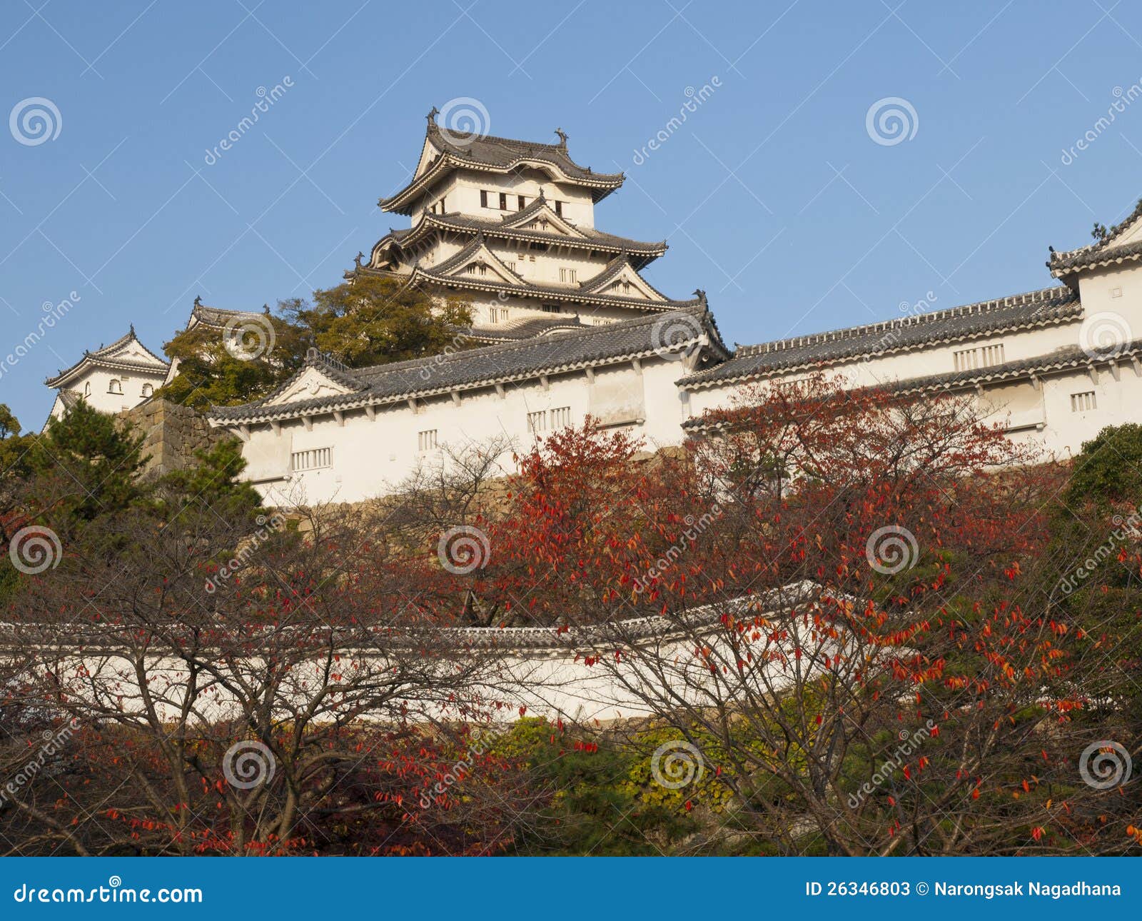 Main Tower of Himeji Castle Stock Image - Image of brick, fort: 26346803
