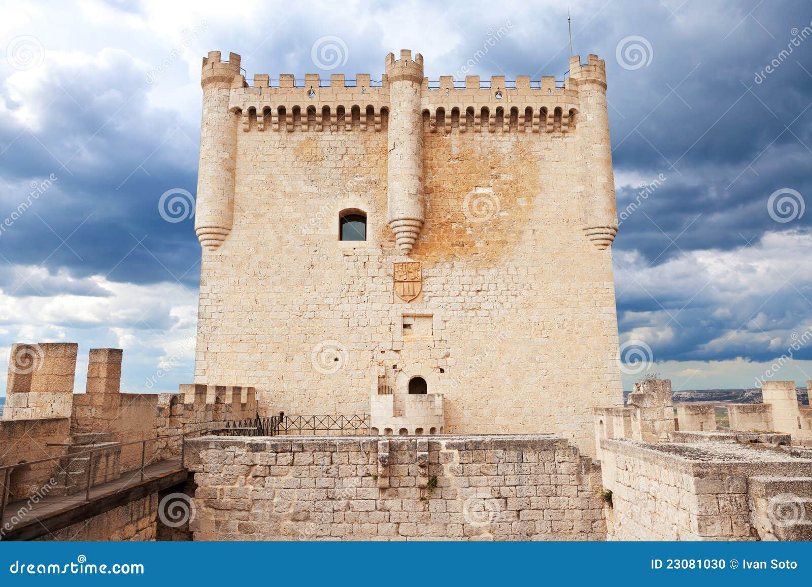 Main Tower of PeÃ±afiel Castle Stock Photo - Image of spain, castle ...
