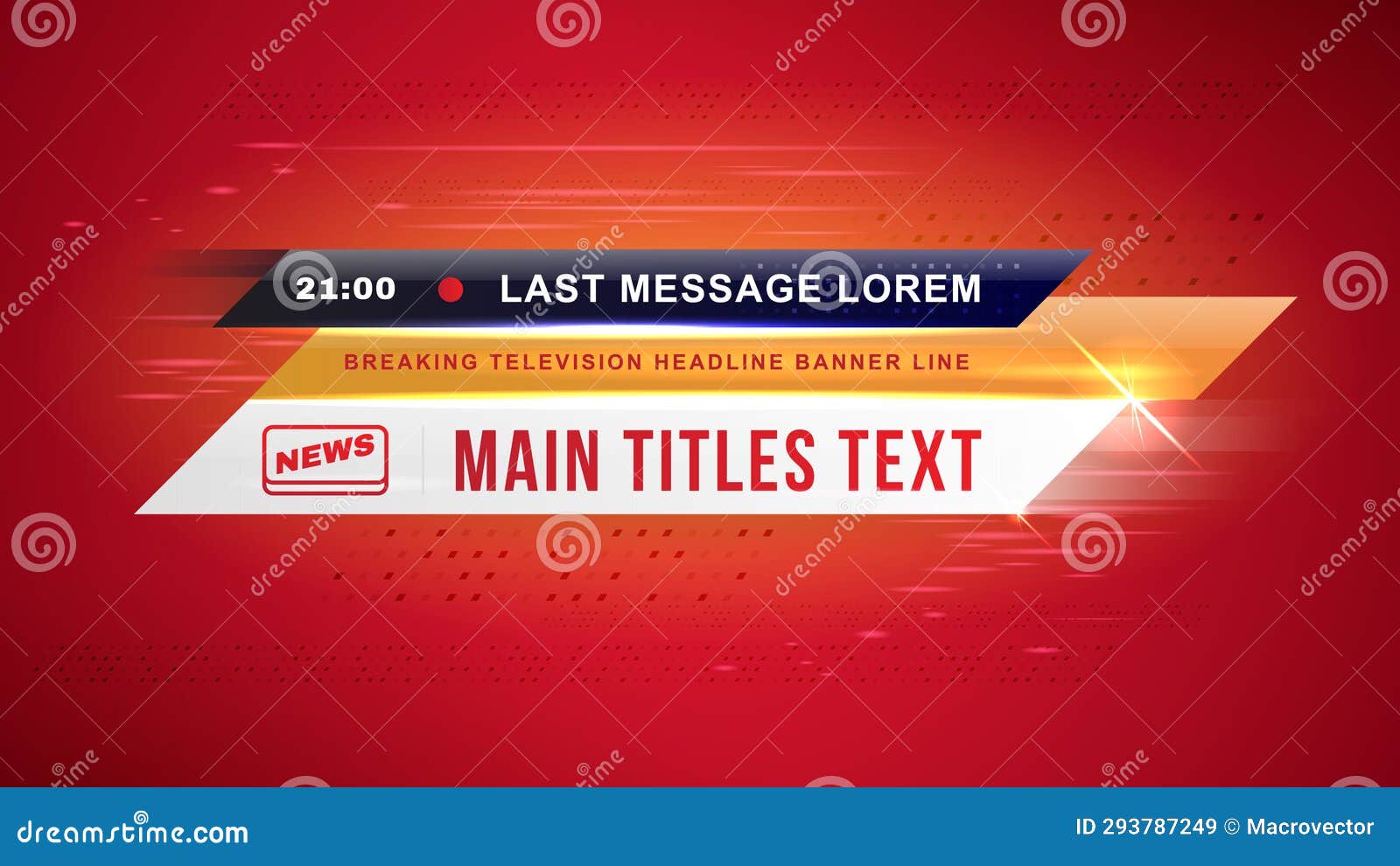 Main TV Titles Composition stock vector. Illustration of contemporary ...