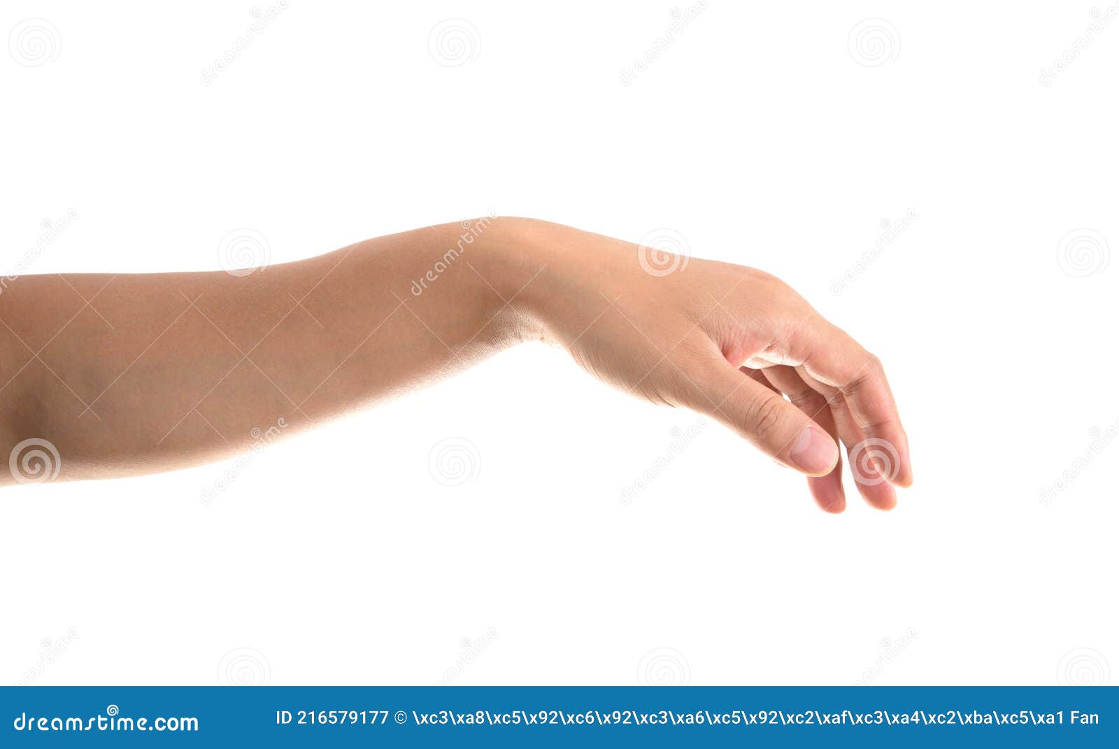 Main Vers Le Bas Sur Fond Blanc Image stock - Image du main, jaune ...