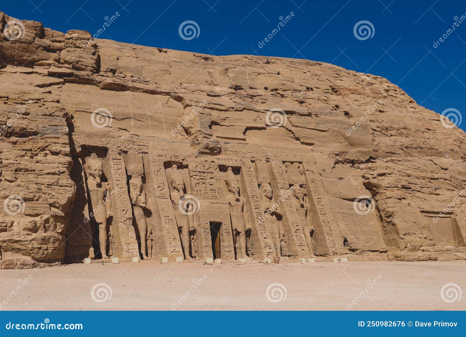 The Main View of an Entrance To the Great Temple at Abu Simbel with ... The Main View of an Entrance To the Great Temple at Abu Simbel with ...