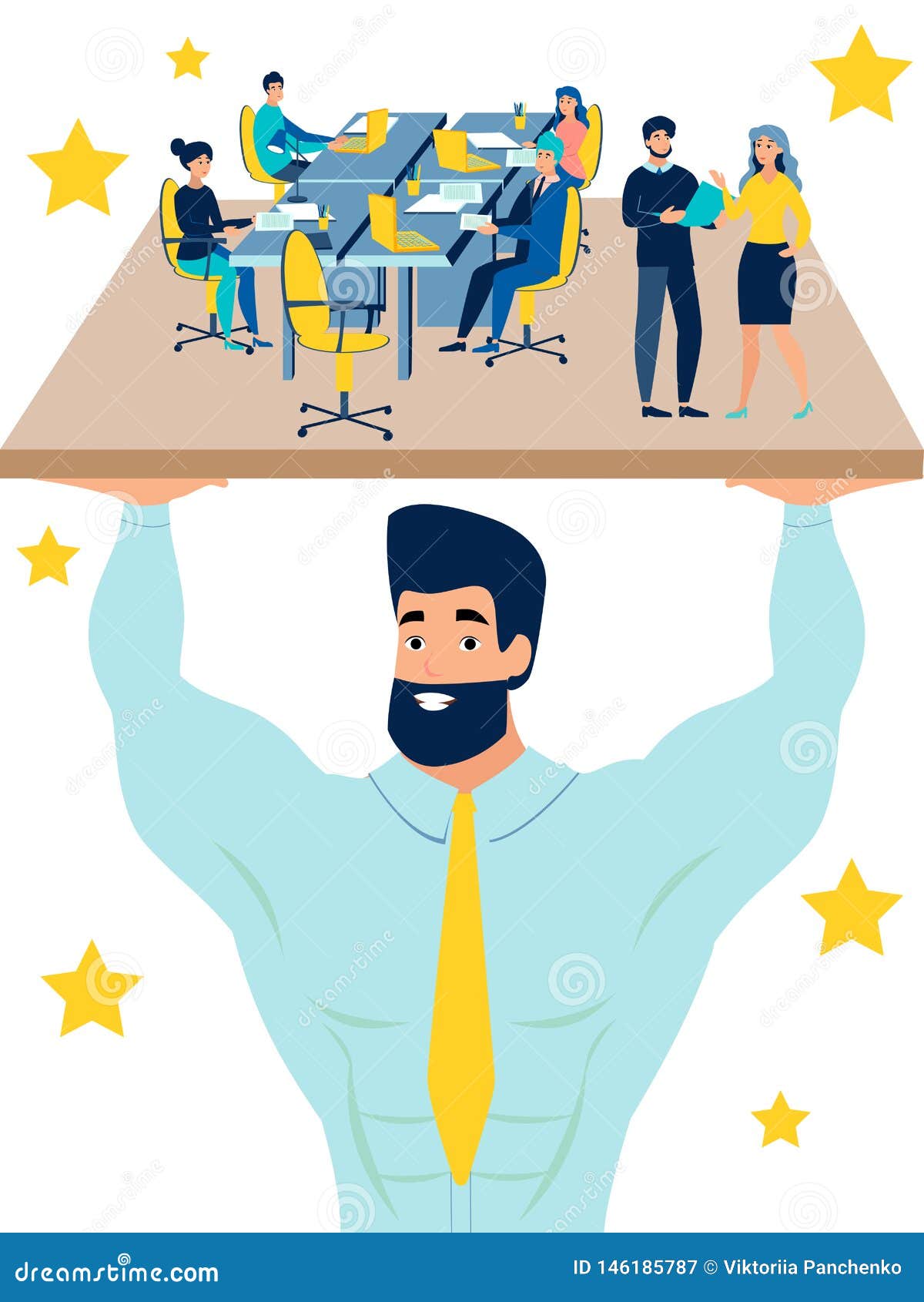 The Main Worker, Manager, Manager Keeps the Office As Hercules. in ...