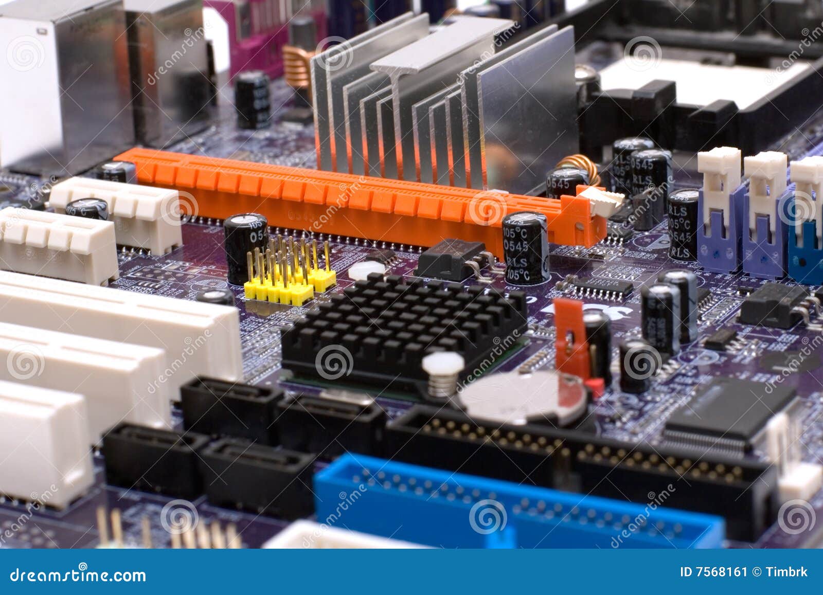 Mainboard close-up stock image. Image of digital, computer - 7568161