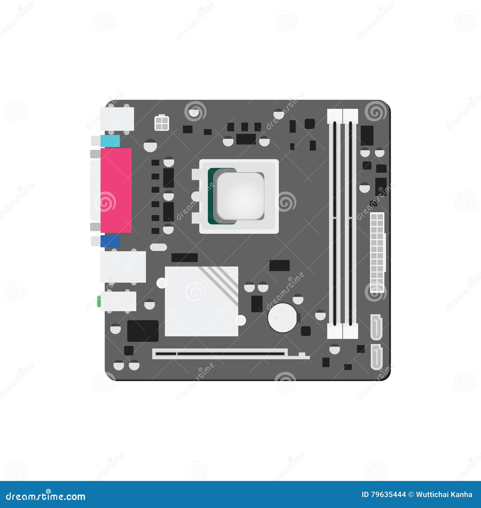 Mainboard Computer Concept by Mainboad is Micro ATX Try Stock Vector ...