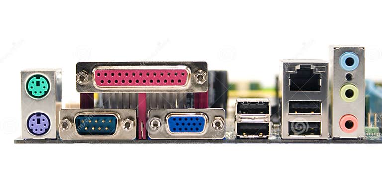 Mainboard Connectors stock photo. Image of board, plug - 4188230