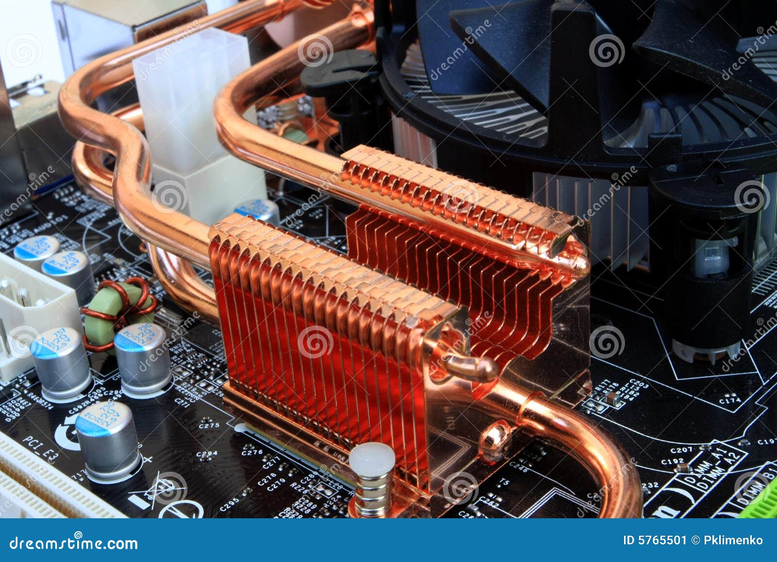 Mainboard Detail - Cooling Elements Stock Image - Image of heat, socket ...