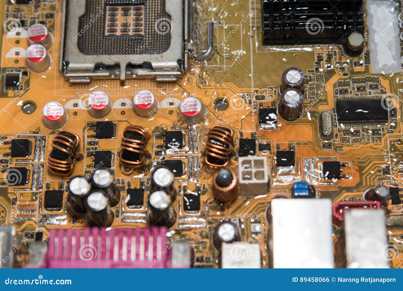 Close Up of Electronics Circuit Board a Mainboard Main Board,cpu ...