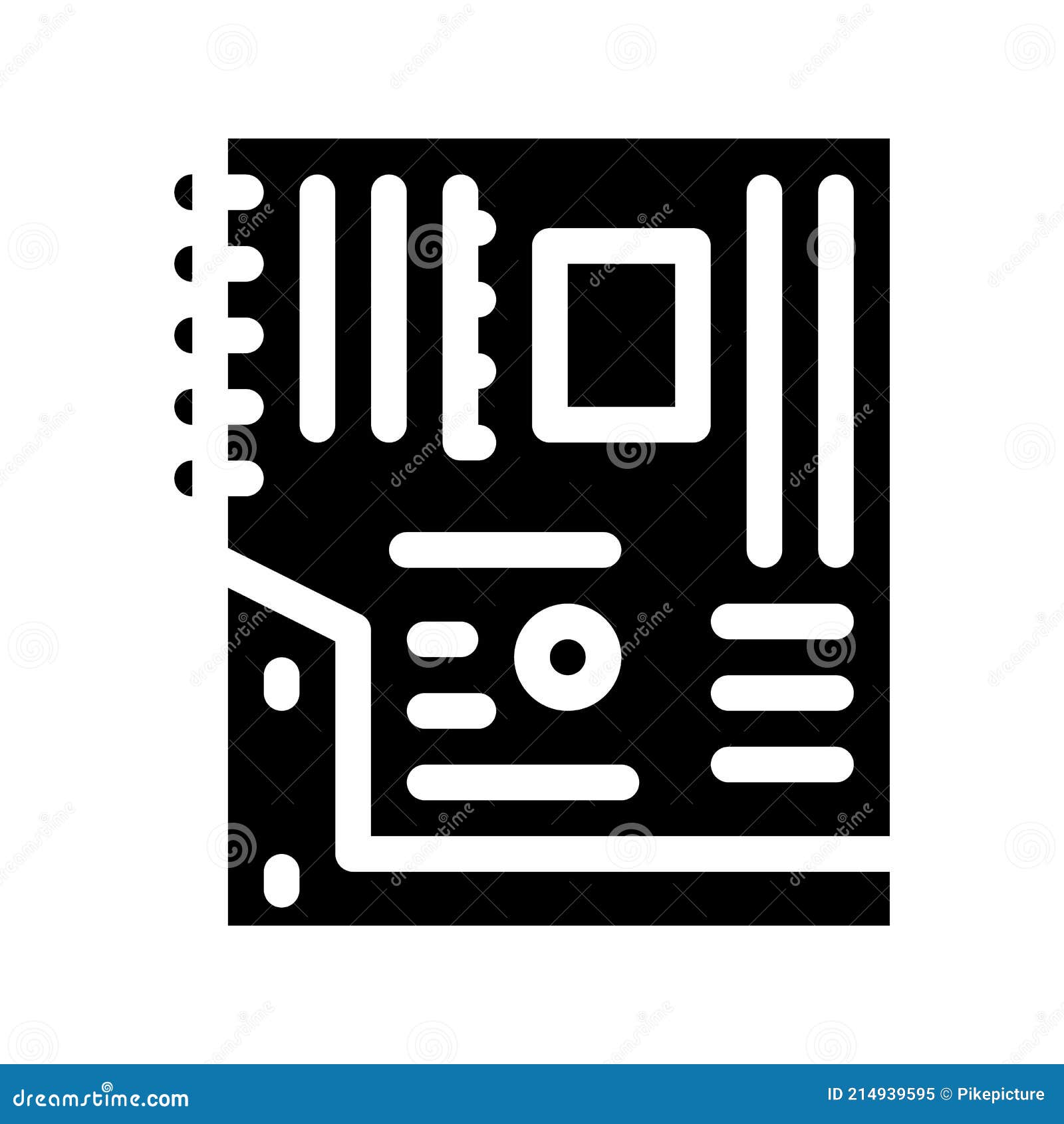 Mainboard Motheboard Computer Part Icon Vector Glyph Illustration Stock ...