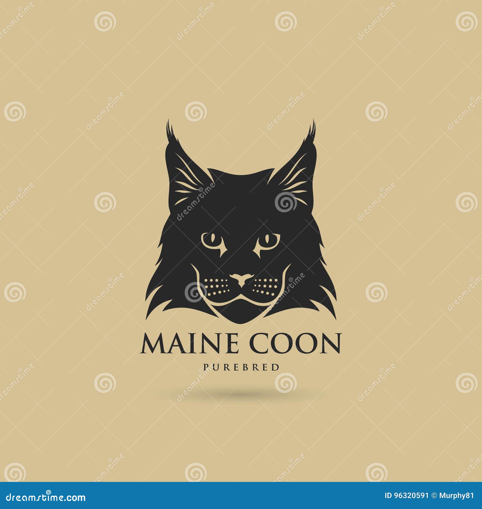 Maine Coon Cat - Vector Illustration Stock Vector - Illustration of ...