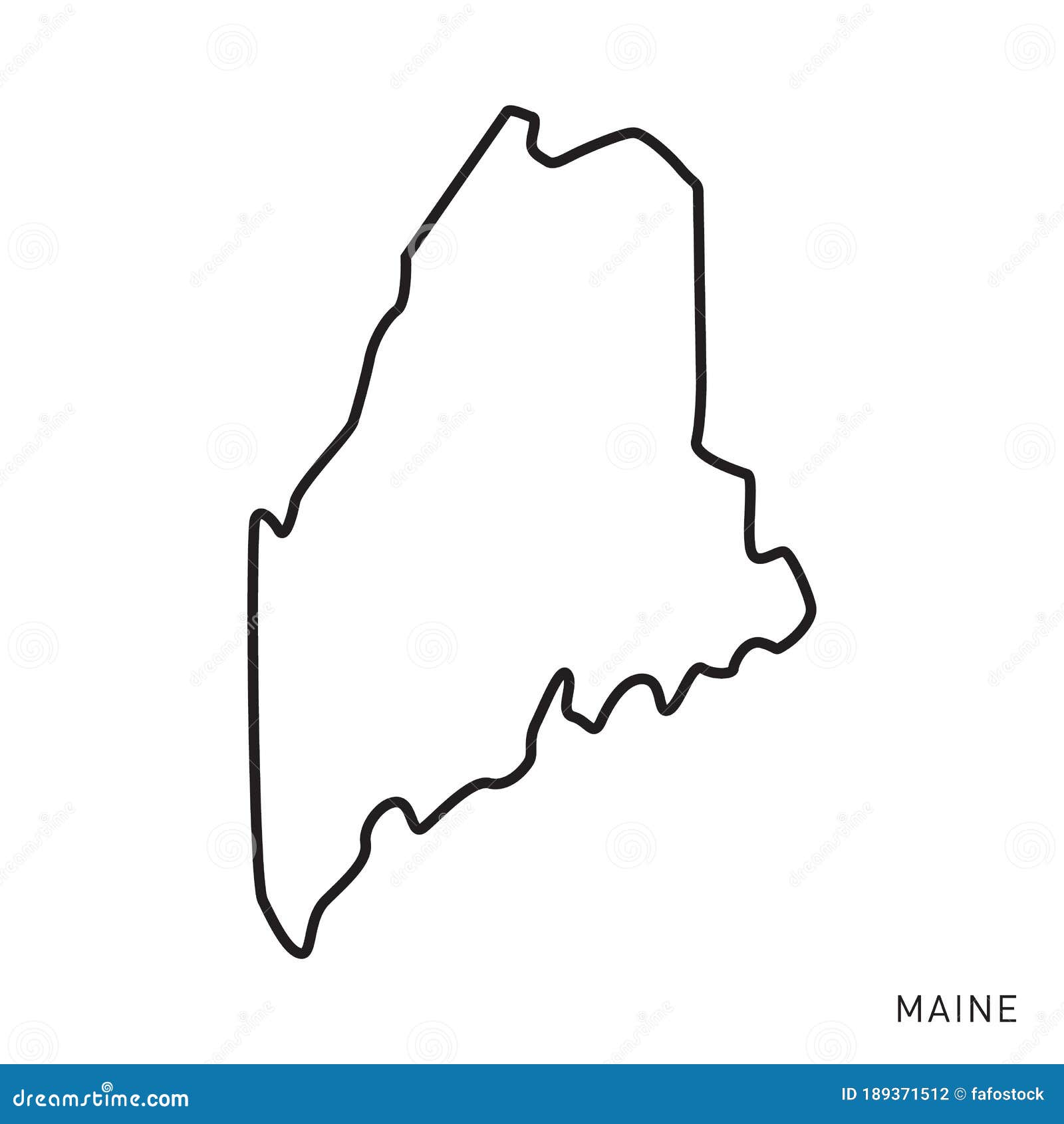 Maine Map Outline Vector Design Template. Editable Stroke Stock Vector ... Maine Map Outline Vector Design Template. Editable Stroke Stock Vector ...